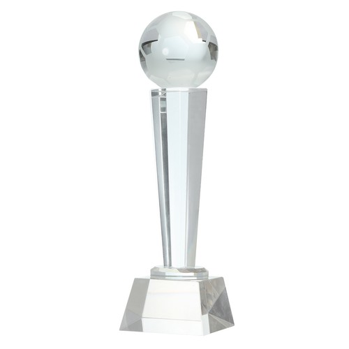 9 x 2.8 Inch Crystal Glass Football Trophy Award with Box, Clear ...