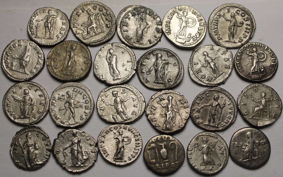 Ancient Roman SILVER coin Denarius Domitian Pius Faustina Hadrian ...