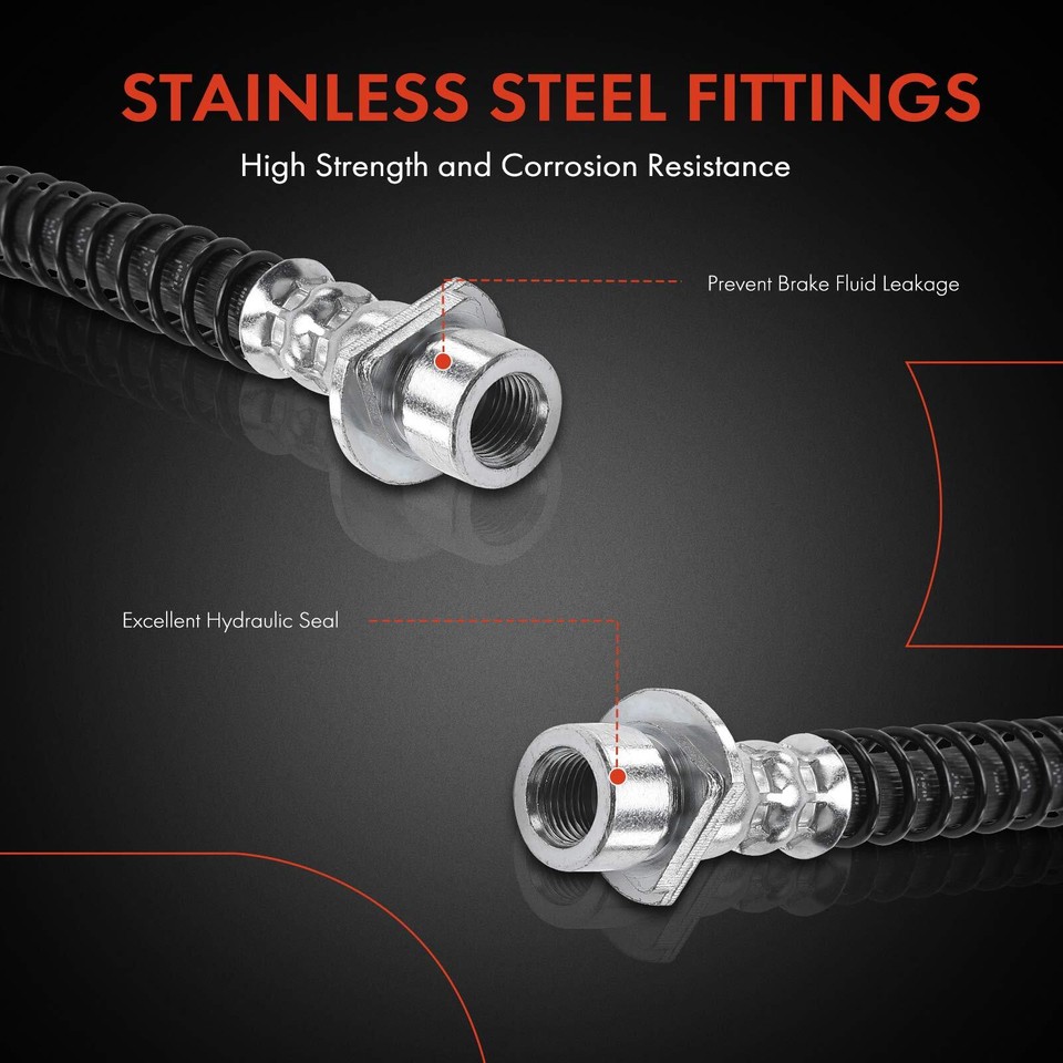 A-Premium Brake Hydraulic Hose Rear LH or RH for Land Rover Freelander ...