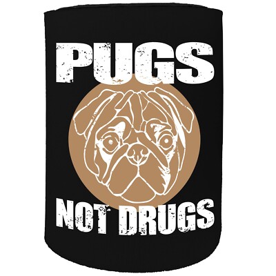Stubby Holder - pugs notdrugs Funny Novelty Stubbie Gift Gifts | eBay ...