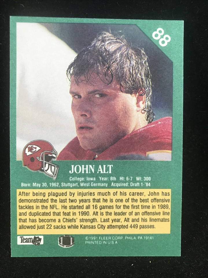 John Alt -Iowa - Kansas City Chiefs Autographed Card | eBay