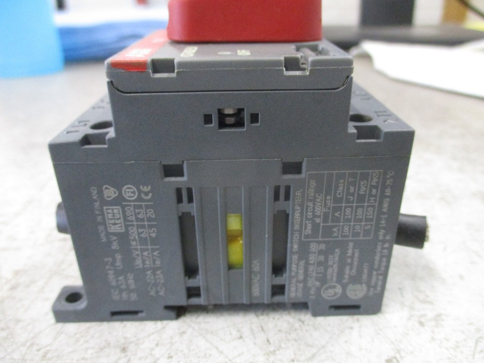 ABB Disconnect Switch OT45E3 60A 600V 3P Used | eBay