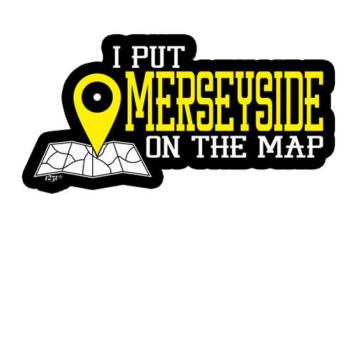 2 x Large Car Stickers i put on the map merseyside Decal Bumper Window ...