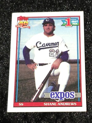 1991 TOPPS 40 Expos Shane Andrews #1 Draft Pick | eBay