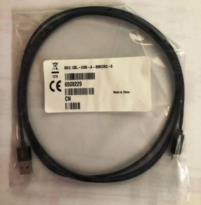 Crestron USB-A micro ultra thin cable, CBL-USB-A-BMICRO-6. Mercury 6-ft ...