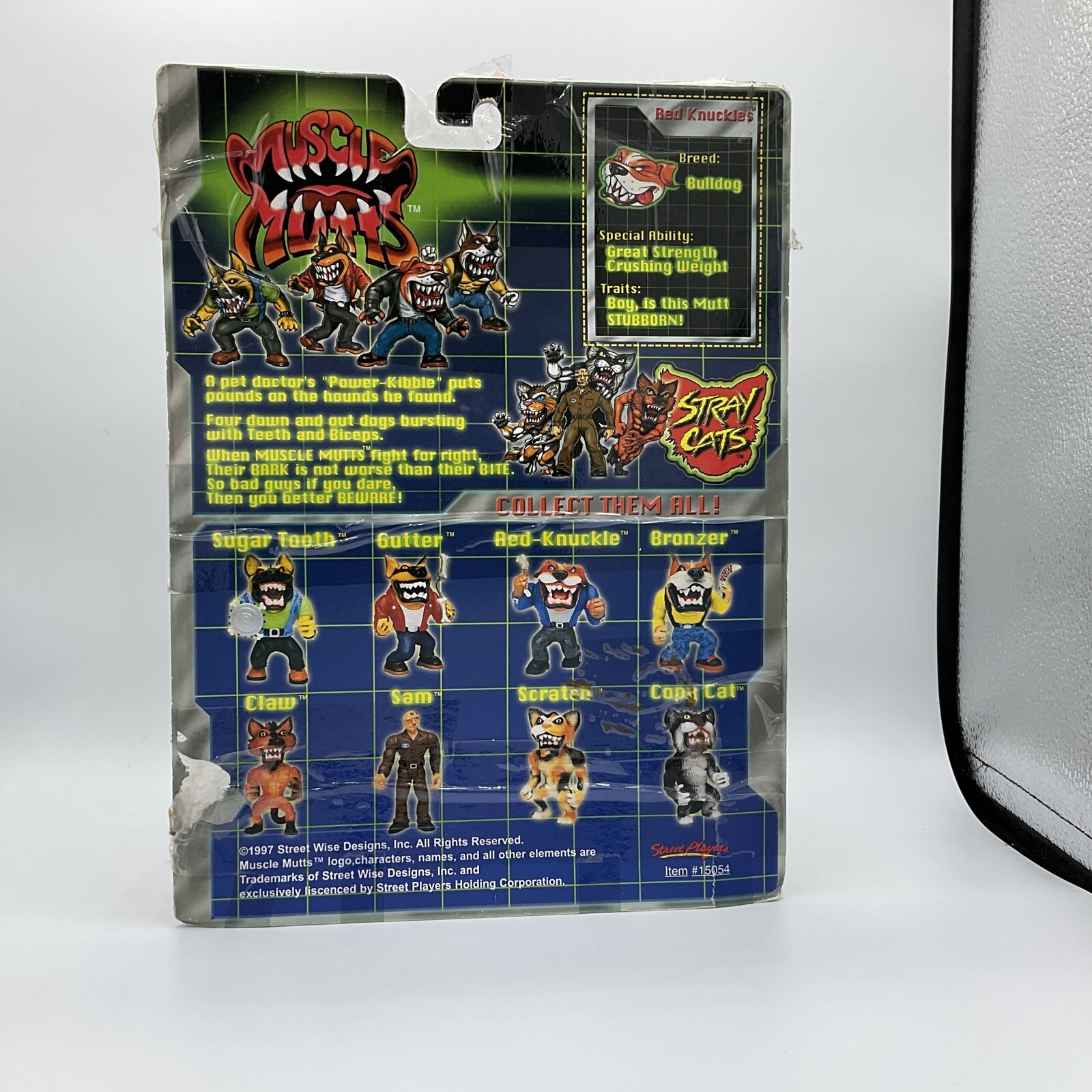 Streetwise Muscle Mutts Red Knuckle MOC Error Bronzer card Vintage ...