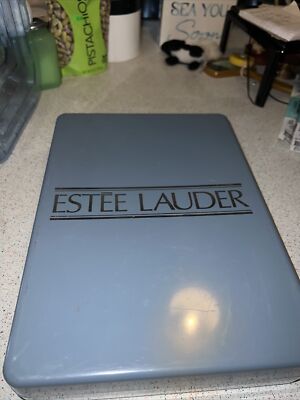 Estee Lauder Baby Blue Hard Plastic Collectors Case Box Jewellery ...