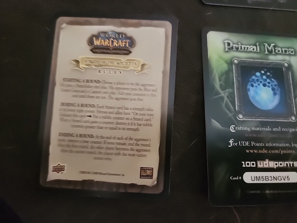World of Warcraft TCG Assorted 100 UDE Points Cards WOW CCG Expired ...
