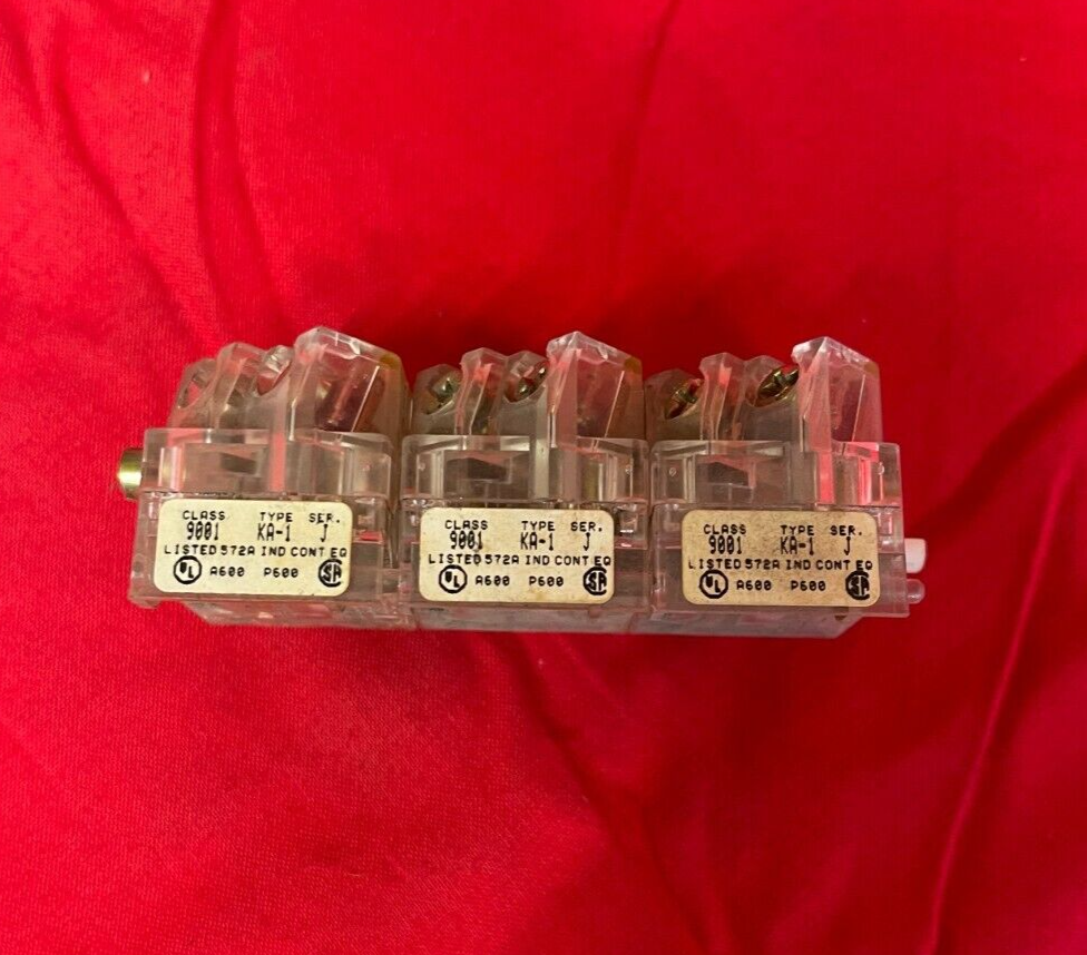 SQUARE D CONTACT BLOCK 9001 KA1 SERIES J 30MM SCREW CLAMP LOT OF 3 | eBay