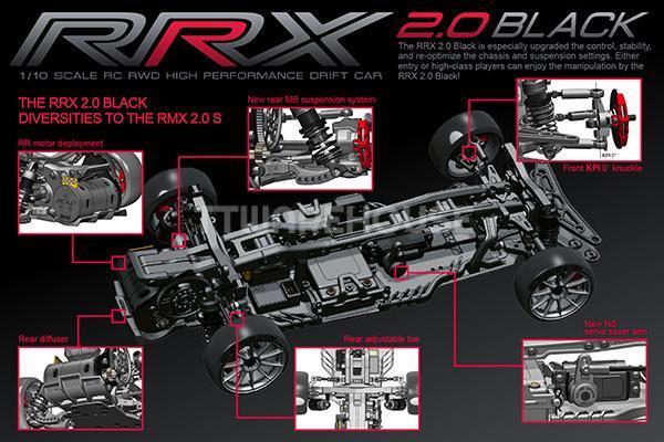 [US] MST 532163 RRX 2.0 S BLACK RWD 1/10 RC Drift Car Combo KIT ...