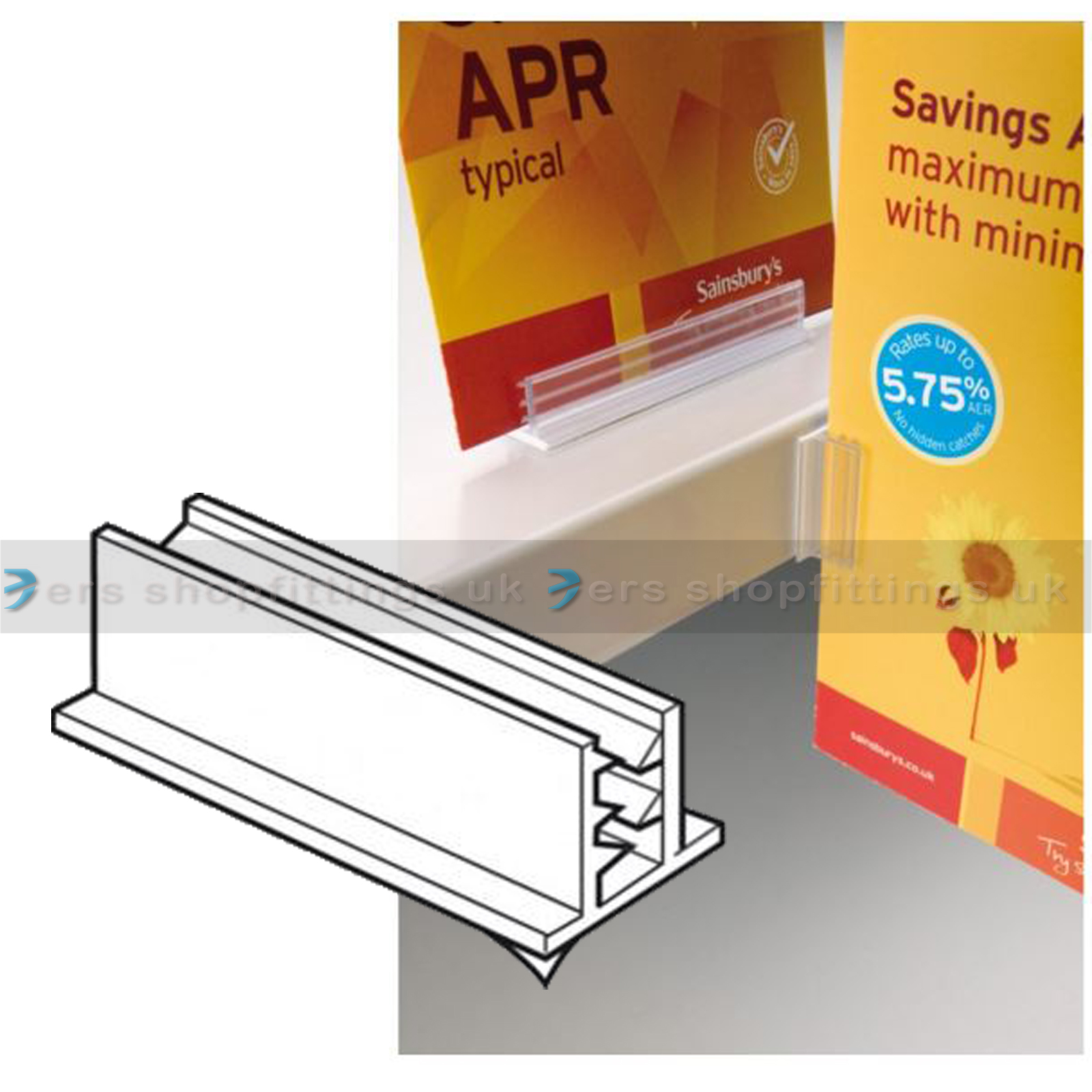 Supergrip Card Ticket Price Holders Shelf Stopper Divider x 5 | eBay UK