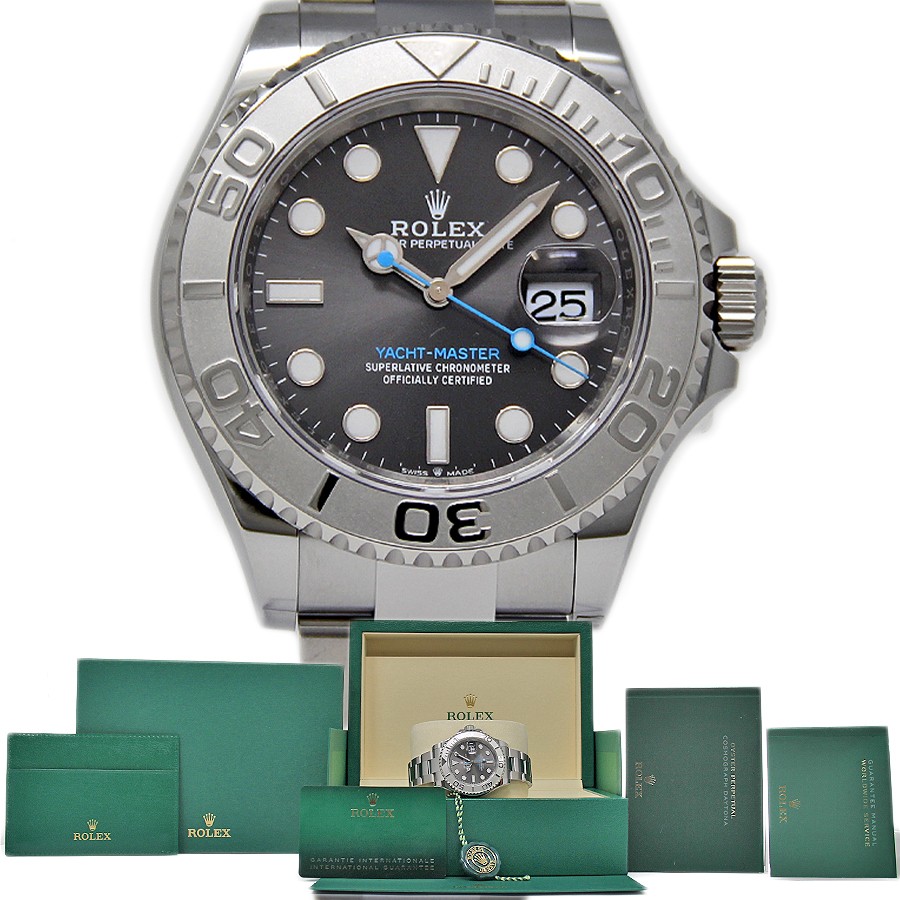 NEW Rolex Yacht-Master 40mm RHODIUM BABY BLUE HAND PLATINUM 2025 126622 ...