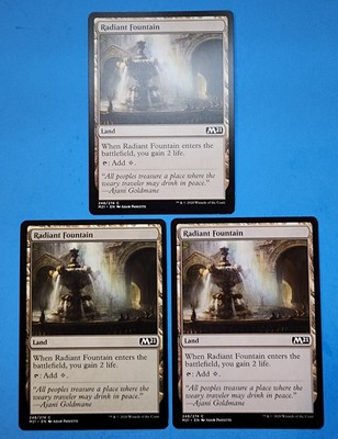3x Radiant Fountain Core Set 2021 Mtg Magic Gathering Colorless Land ...