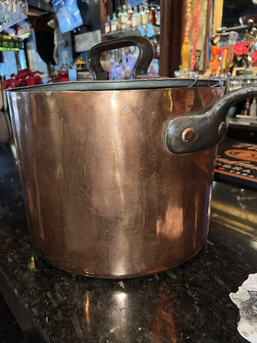 Large Vintage Copper Pots Large French Copper Pot With Iron Hanging