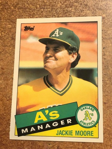 1985 Topps Tiffany Baseball # 38 Jackie Moore Oakland A's Manager ...