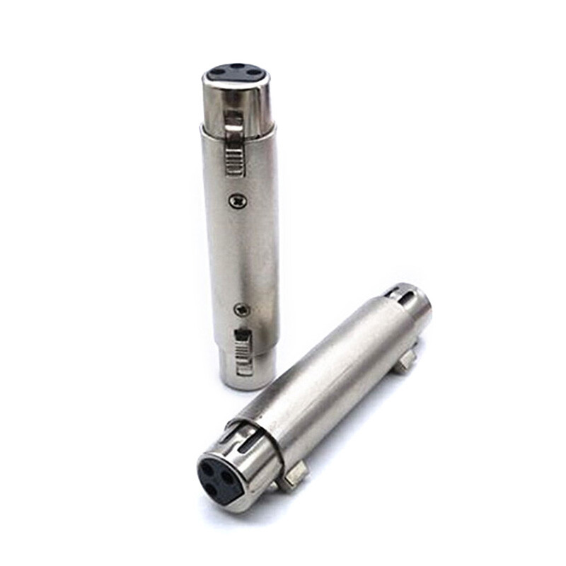 3-Pin XLR Female to Female Mic Microphone Cable Extend Gender Changer ...