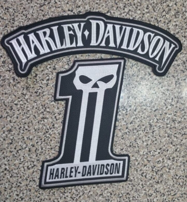 HARLEY DAVIDSON PATCHES STYLE NUMBER 1 SKULL+LETTERS TO SEW ON ...