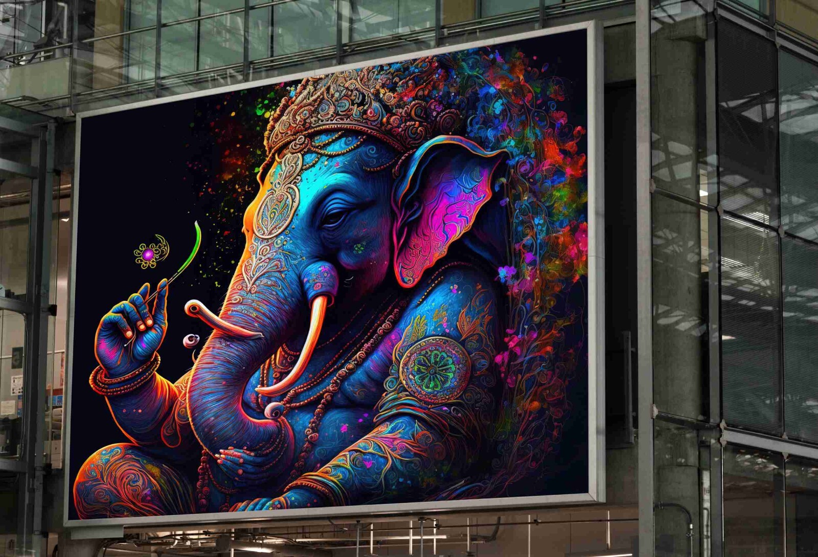 LORD GANESHA GOD POSTER ART ELEPHANT SON OF SHIVA RELIGION HINDU A4 A3 ...
