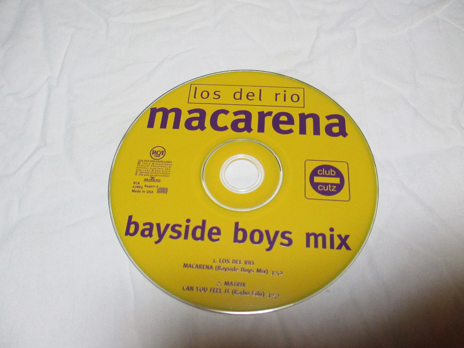 LOS DEL RIO - Macarena BAYSIDE BOYS MIX USA 2 Track SPLIT CD with ...