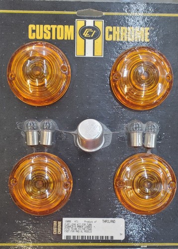 Flat Lens Kit For Harley Davidson turn signals, Fits 73 To 85 FX,FXR ...