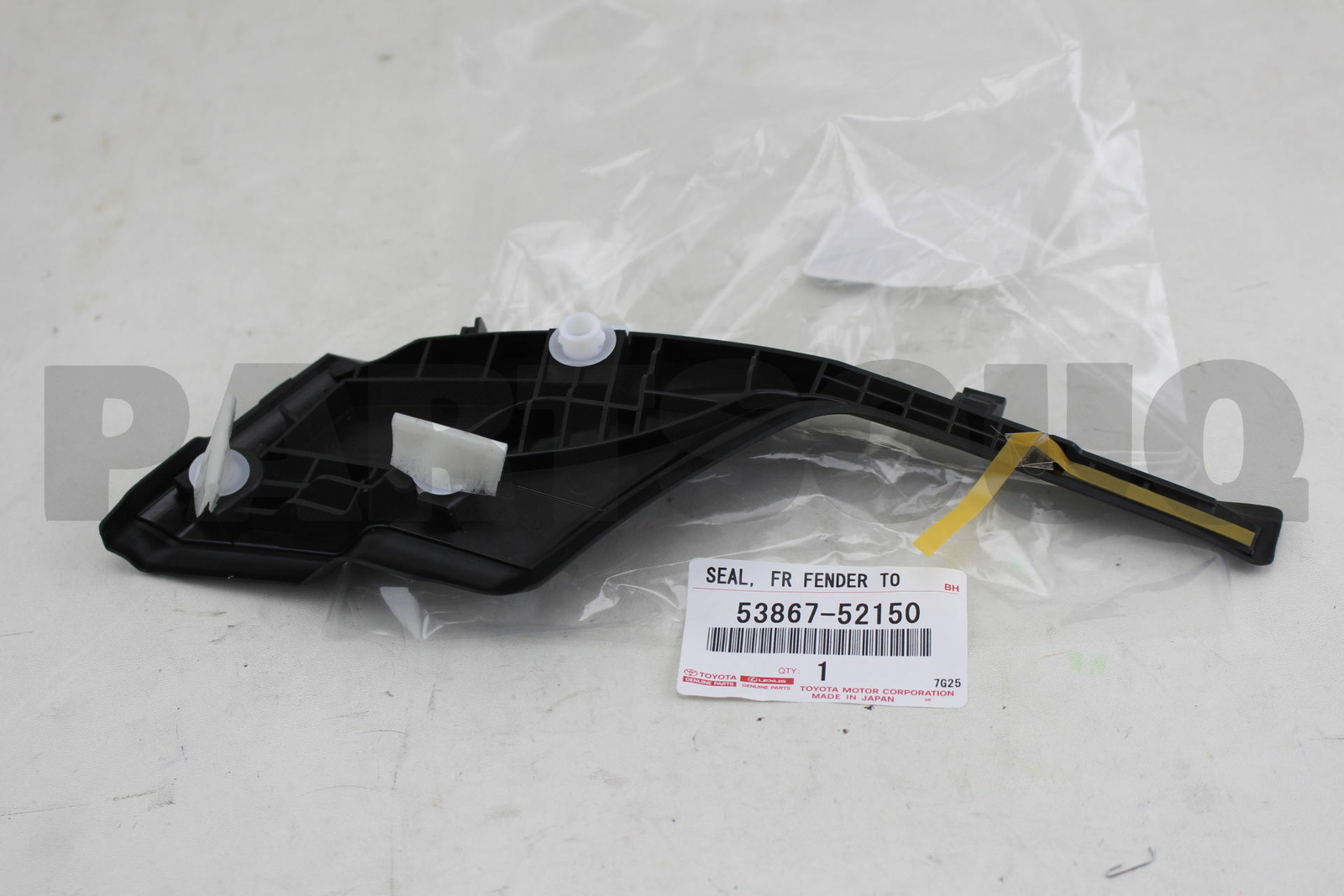5386752150 Genuine Toyota SEAL, FRONT FENDER TO COWL SIDE, LH 53867 ...