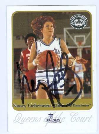 Nancy Lieberman-Cline autographed Basketball Card (Old Dominion) 2001 ...