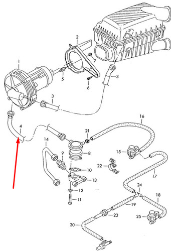 NEW AUDI A3 8P AIR PUMP VENT HOSE 06A131127L 2.0TDI 120KW OEM | eBay