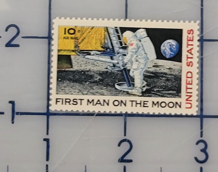 U.S. Postage ~ First Man On The Moon/UNITED STATES ~ 10¢ Used Stamp ~c ...