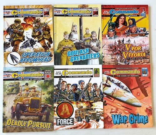 6 × COMMANDO GRAPHIC COMIC BOOK BUNDLE LOT WAR COLLECTION P/B in VGC ...