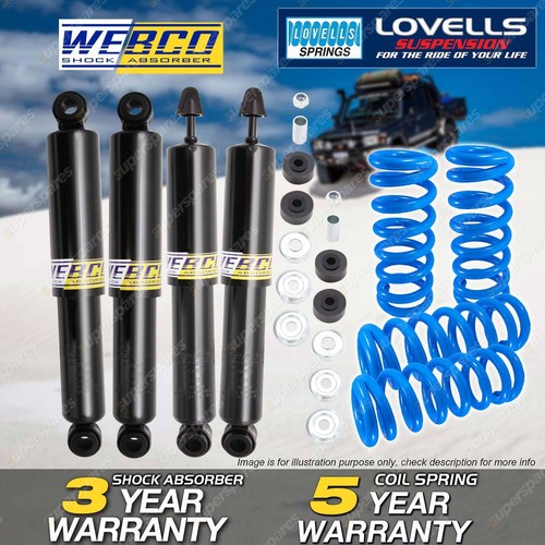 F + R Webco Shock Absorbers Lovells Raised Springs for Suzuki Jimny ...