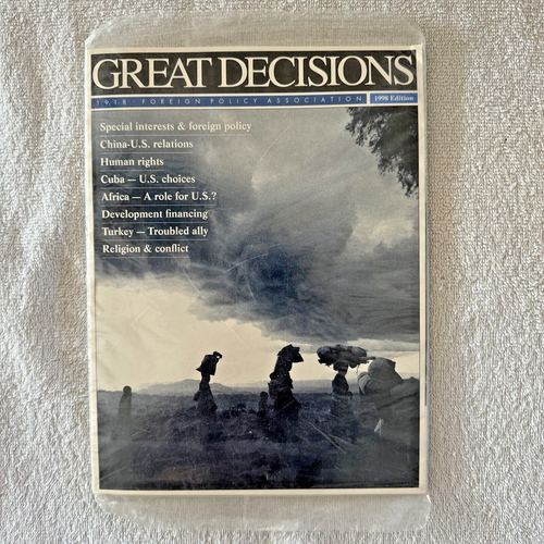 GREAT DECISIONS MAGAZINE, NEW FACTORY SEALED 1998 EDITION, FOREIGN ...