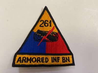 F0112 WW2 US Army Armored Tank Battalion Triangle 261st Infantry BN ...