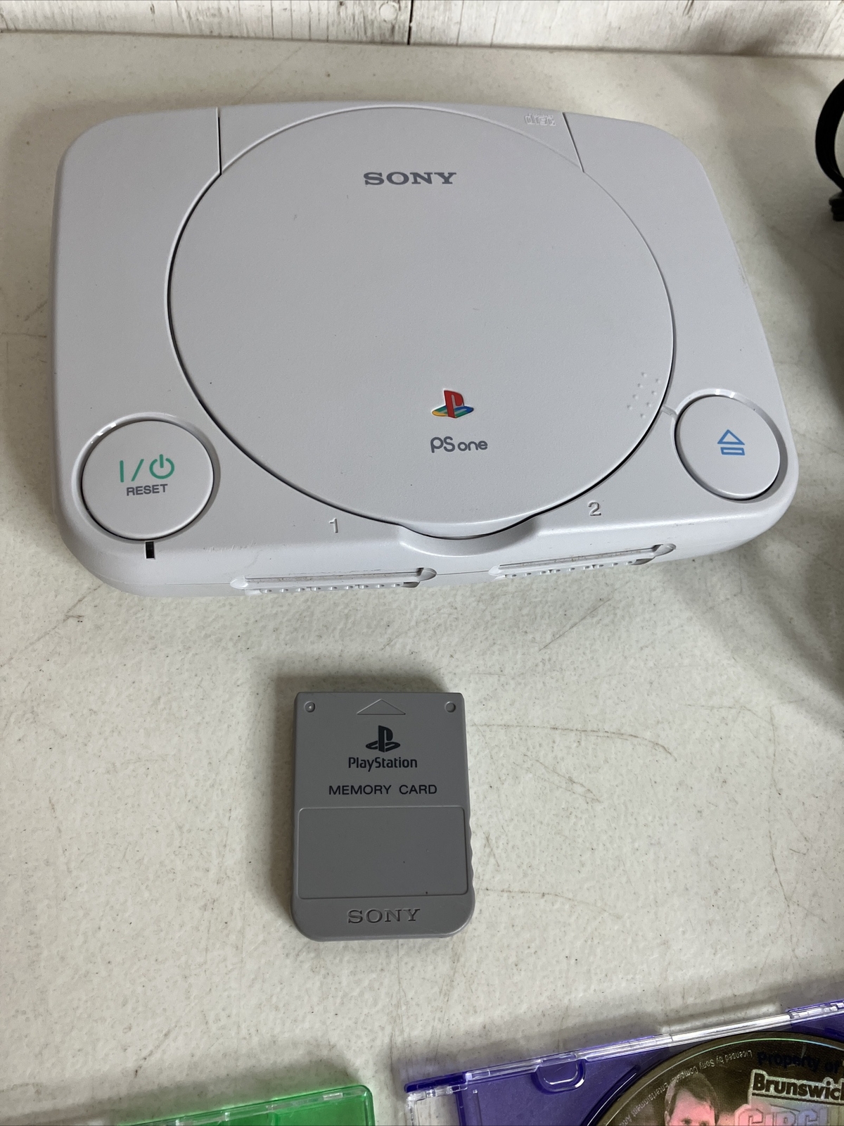 Sony Playstation 1 PS One Slim PSone PS1 Bundle SCPH-101, 2 Controllers ...