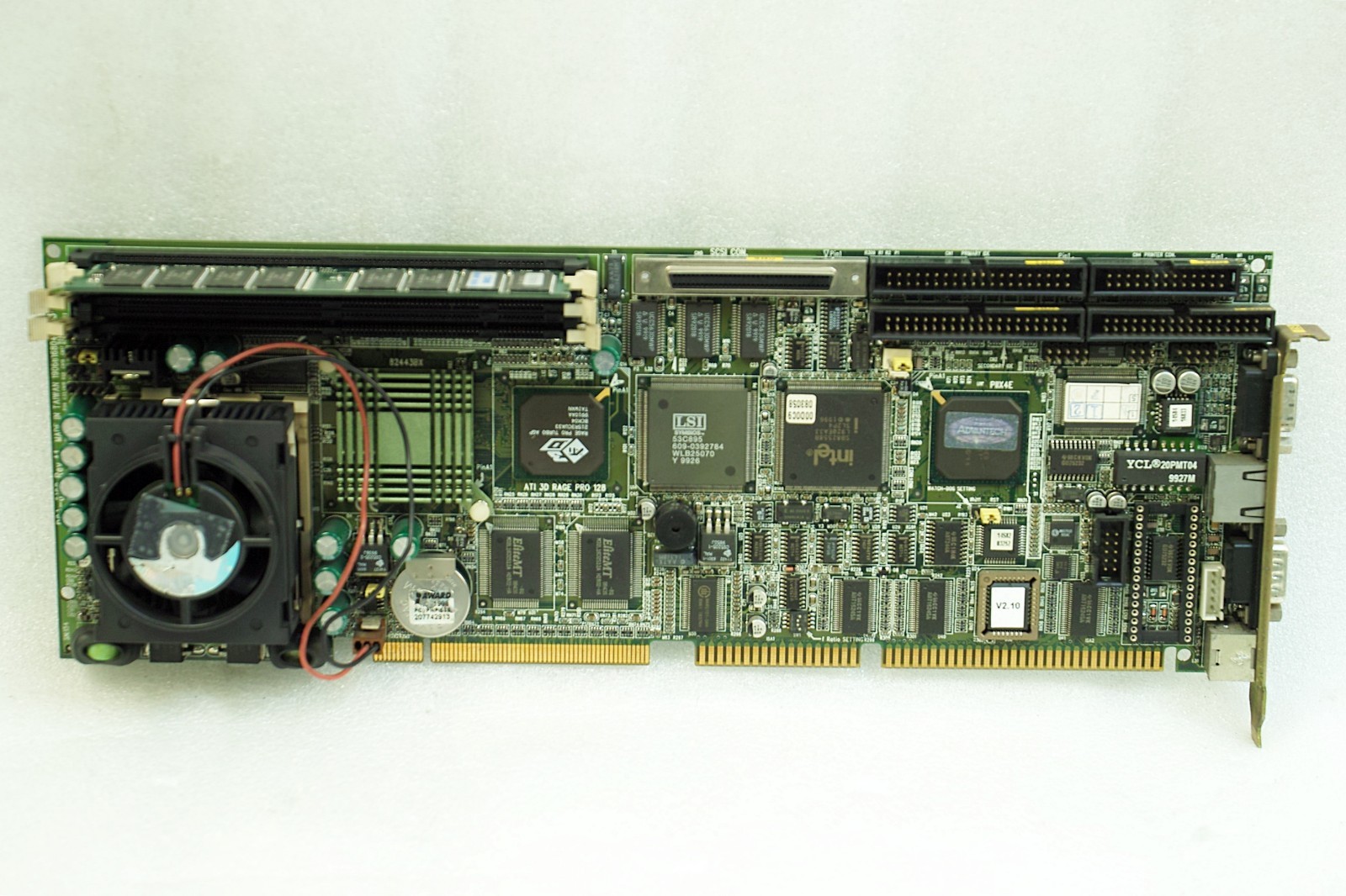 INDUSTRIAL BOARD SBC,PC,IPC,PCA-6168 REV.A1, BIOS V2.10 400MHz TESTED ...