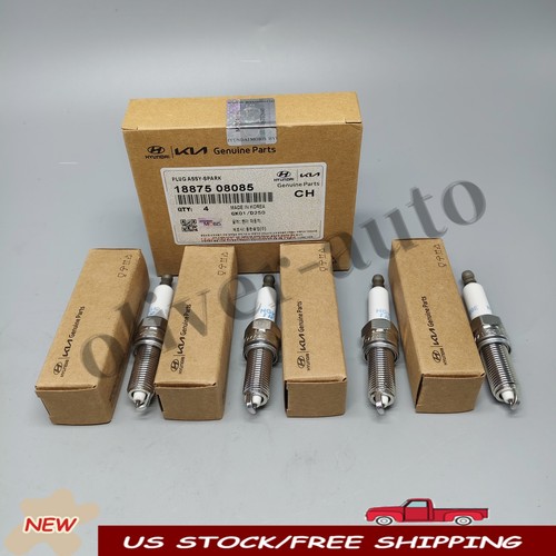 GENUINE Spark Plugs for Elantra Kona Santa Fe Sonata Tucson 1.6L ...