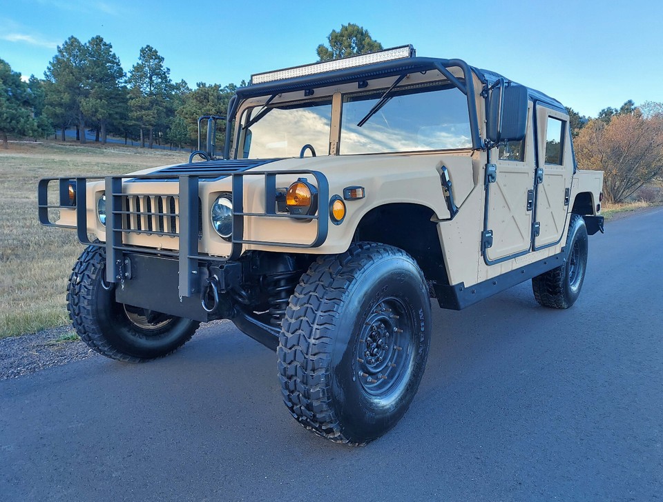 2003 HUMVEE M1097A2 OPENTOP SOFT TOP CONVERTIBLE CARC TAN W/ X-DOORS ...