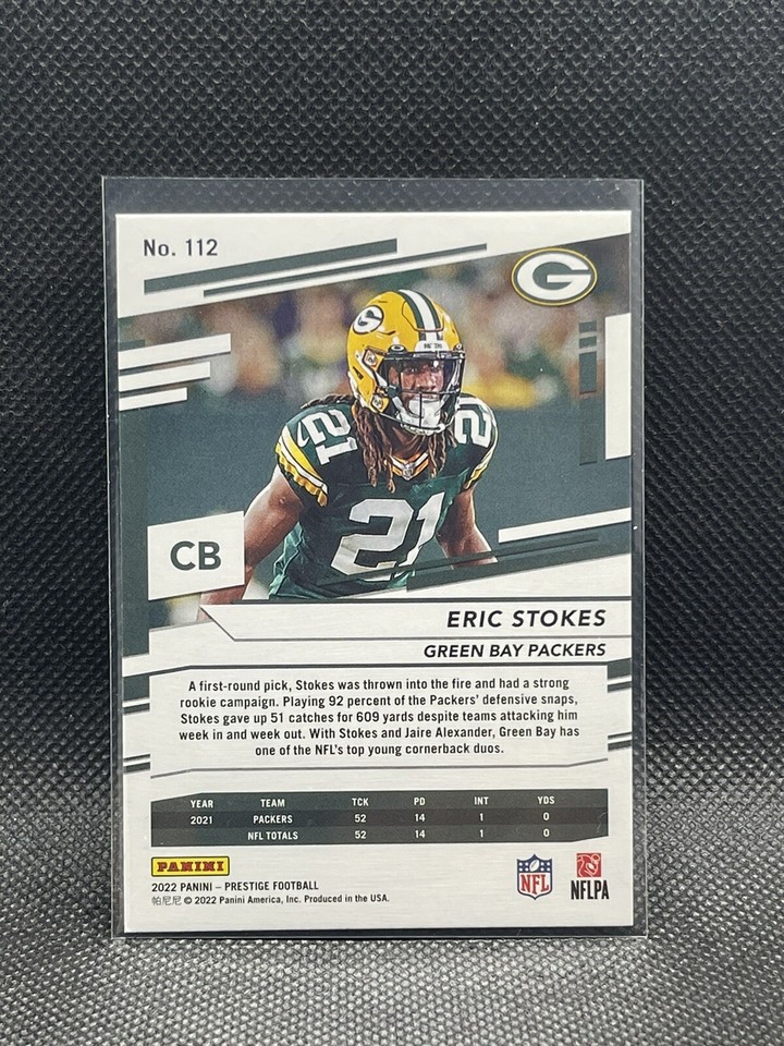 2022 Panini NFL Prestige Eric Stokes Xtra Points #112 Diamond Parallel ...