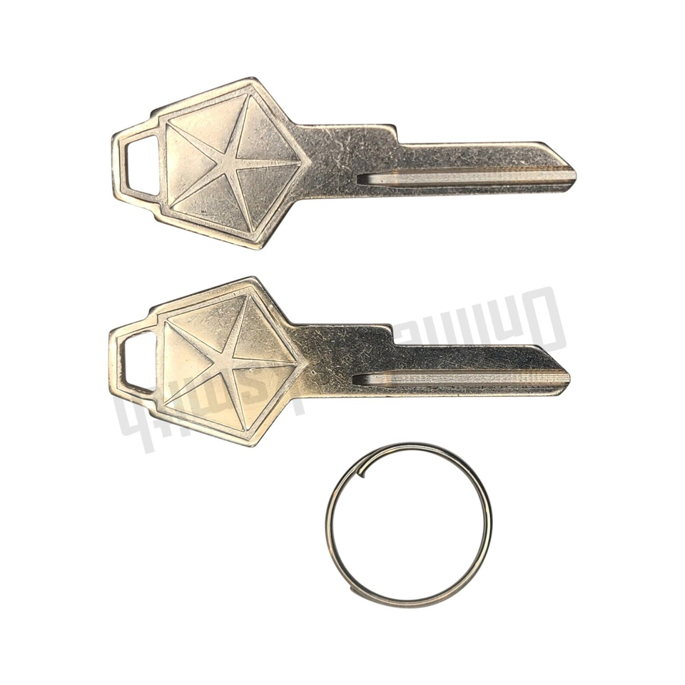 2x New Uncut Ignition Key Blanks For Chrysler Dodge Plymouth w/ Logo | eBay