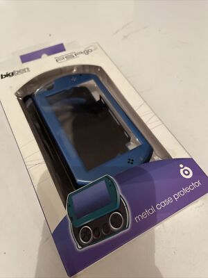 NEUF NEW pochette protection bleu PSP GO playstation étui coque metal ...