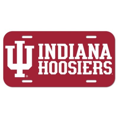 INDIANA HOOSIERS LICENSE PLATE AUTO CAR TRUCK TAG ~ NCAA WINCRAFT BRAND ...