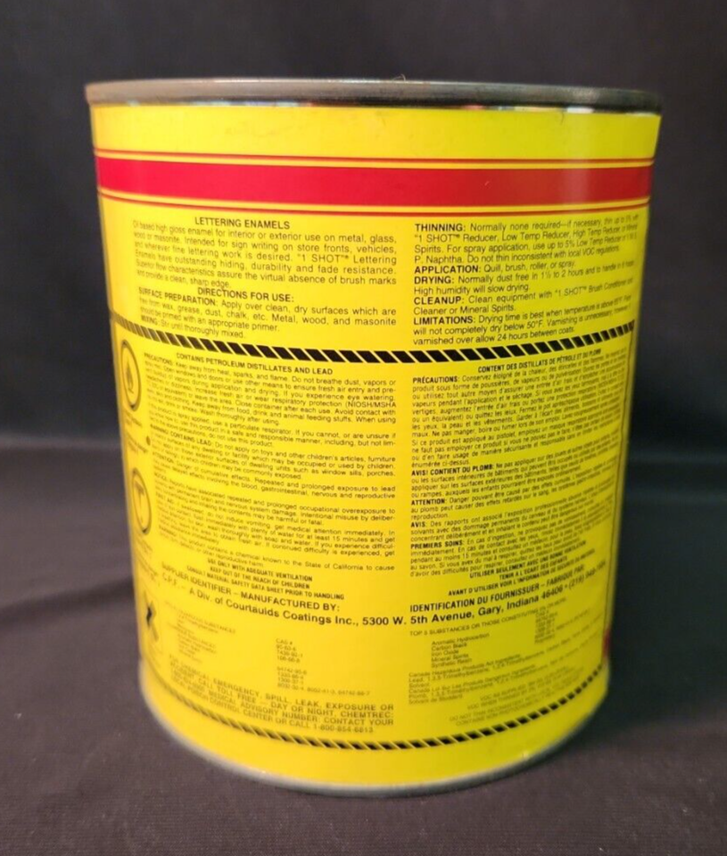 1 Shot Paint Lettering Enamel Pinstriping 1 Quart QT 115L DARK BROWN | eBay