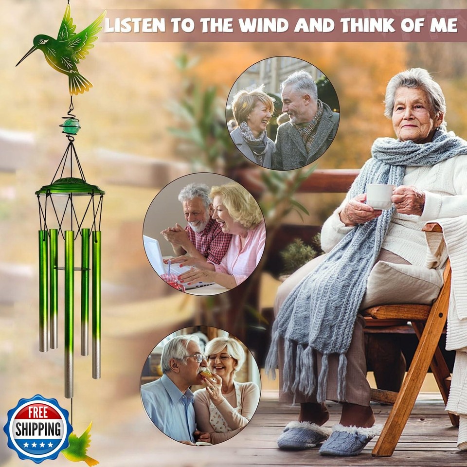Hummingbird Wind Chimes, Outdoor Metal Wind Chimes Decor for Outs | eBay