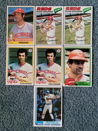 Cesar Geronimo Baseball Card Mixed Lot of approx 7 Cards | eBay