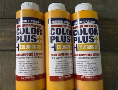 3 Pack Color Plus+ Drywall Joint Compound Additive 10oz Bottles New ...