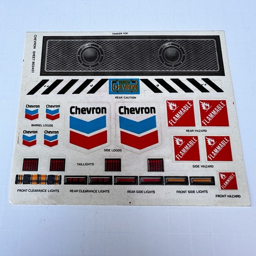 Vintage Chevron Tanker Truck Sticker Sheet 803451 Flammable Light Plate ...