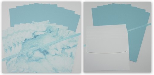 HOMBRE MARBLED 6X6 2 SETS DESIGNER PAPER A2 CARDSTOCK ENVELOPES STAMPIN ...