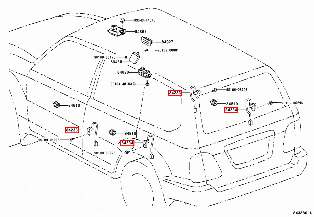 Genuine Prado LJ150 LJ125 LJ120 KZJ120 KDJ155 Door Courtesy Light ...