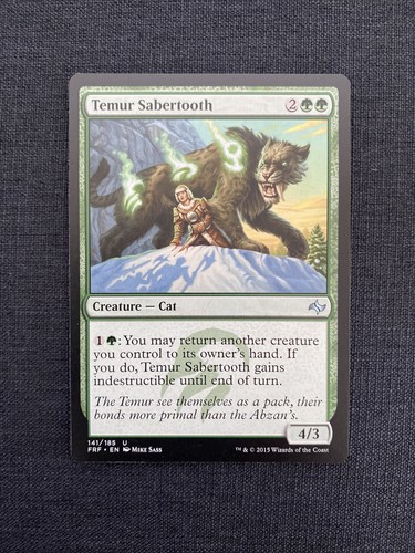 MTG Temur Sabertooth Fate Reforged Magic The Gathering NM | eBay