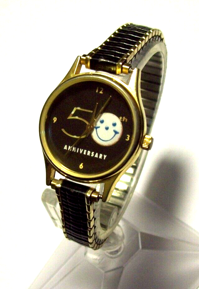 50 Year Anniversary Smiley Face Watch by Sweda Nice Gift for Events ...