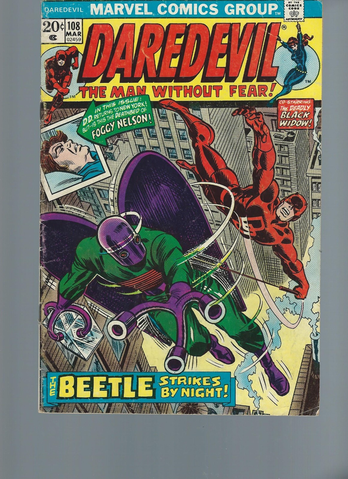 Daredevil #108 (Marvel 1974) FN 6.0 Foggy Nelson & The Beetle ...